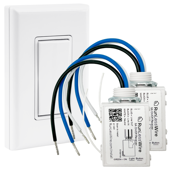 2 FIXTURE KIT: 2 RECEIVERS, 1 SWITCH - 2 Sconces Wireless Remote ...