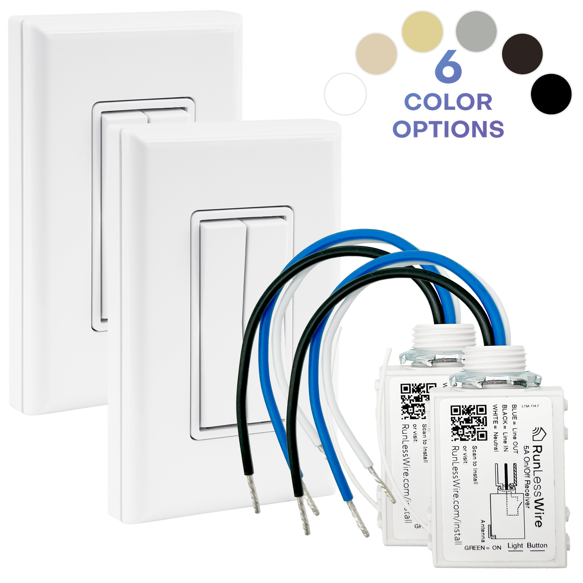 3-Way Wireless Fan & Light Switch Kit – RunLessWire