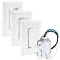 4-way Wireless Light Switch Kit – 1 Controller, 3 Light Switches