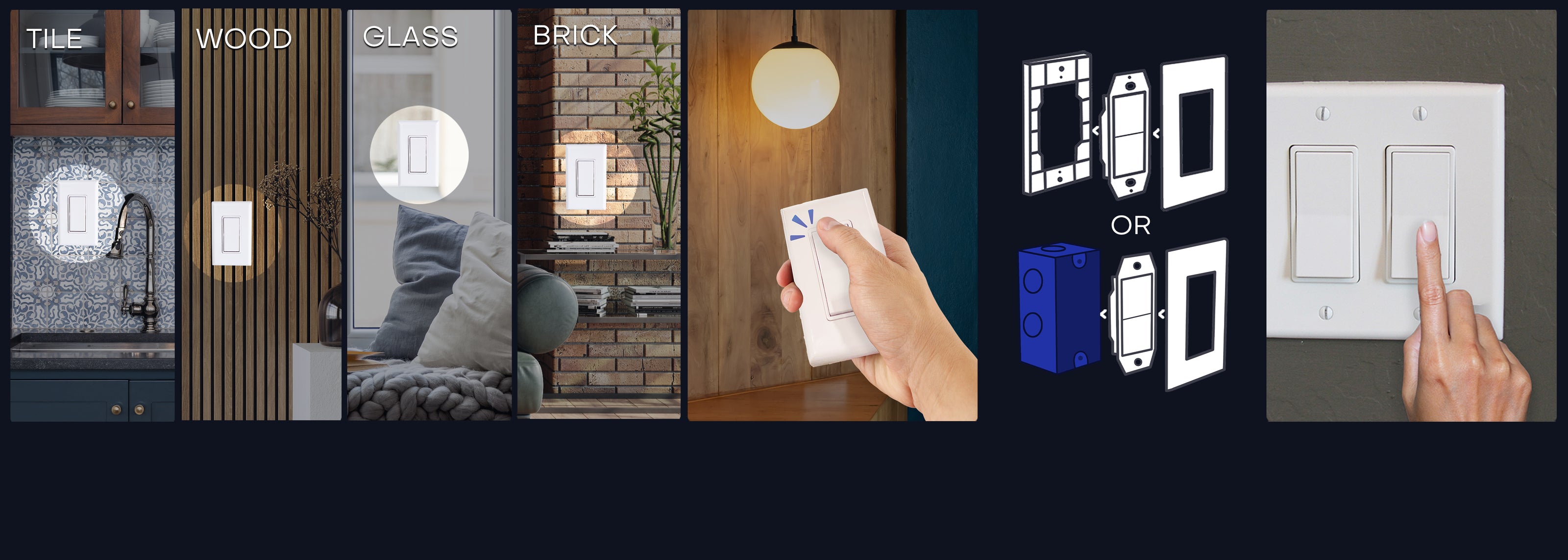 PRE-LINKED BATTERY-FREE WIRELESS LIGHT SWITCH KITS