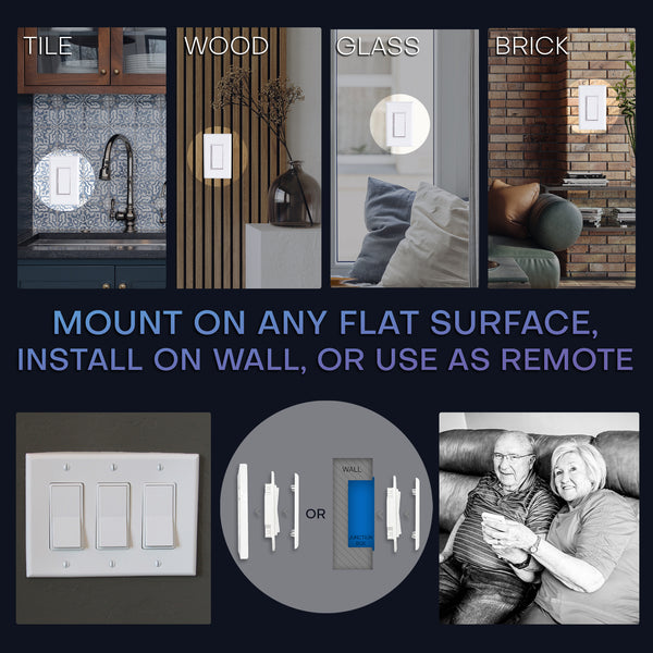 3-Way Wireless Switch Kit – 1 Receiver, 2 Switches