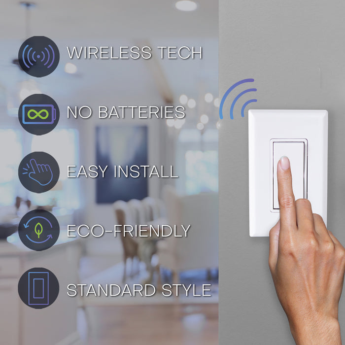 3-Way Wireless Switch Kit – 1 Receiver, 2 Switches